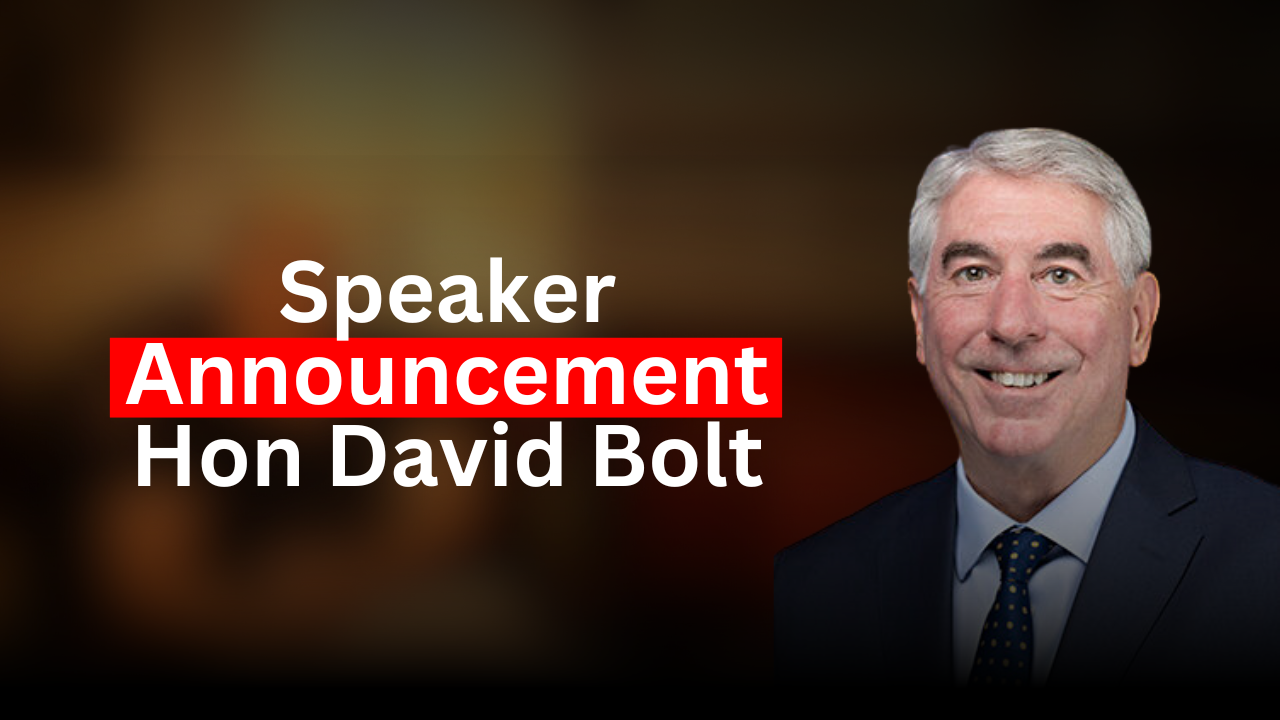 Speaker Announcement: Hon David Bolt | National AI & Cybersecurity ...