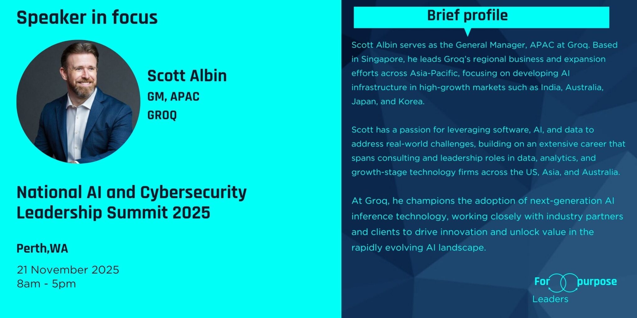 Speaker Announcement: Scott Albin | National AI & Cybersecurity ...